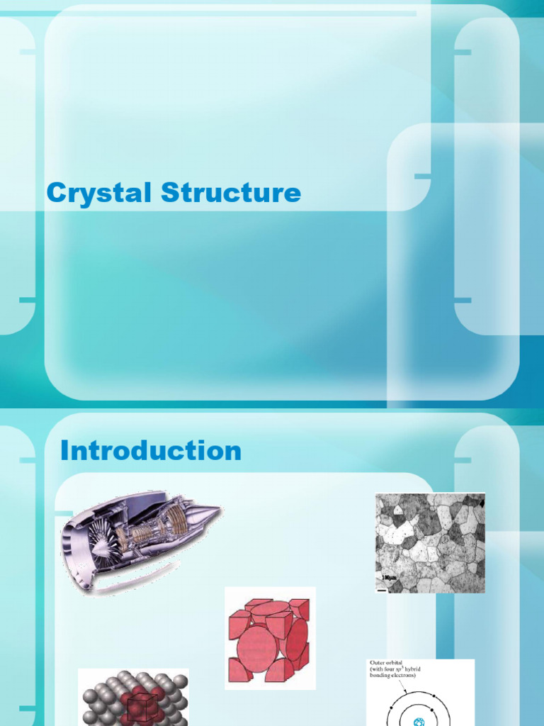 3-1 Crystal Structure | Download Free PDF | Chemical Bond | Crystal Structure
