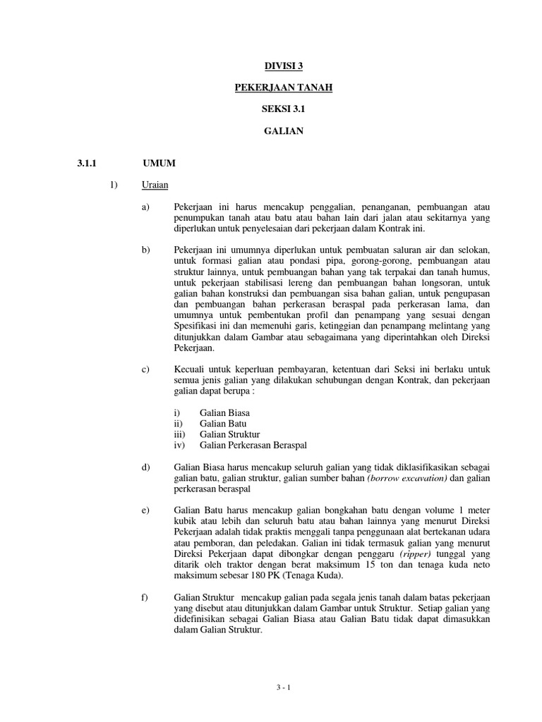 Pekerjaan Galian dan Pemadatan Tanah | PDF