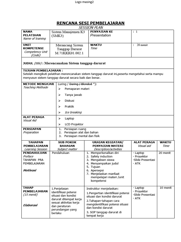 02 - Editmerencanakan Penyajian Materi Pelatihan Kerja - Docx - Kop Surat | PDF