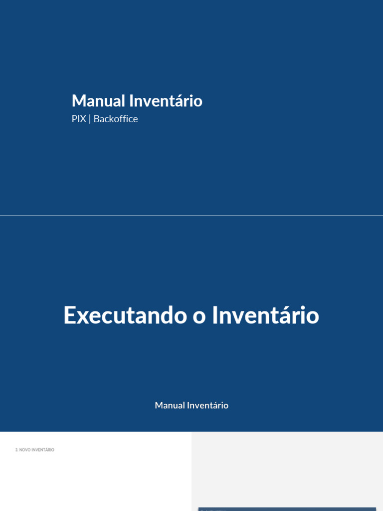 Manual - Inventário - Executando o Inventário | PDF | Inventário ...