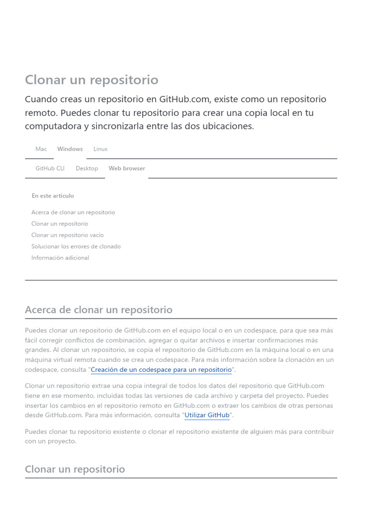 Cómo clonar un repositorio en GitHub | PDF | Archivo de computadora | Clonación