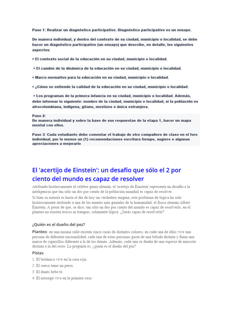 Acertijo | PDF | Albert Einstein