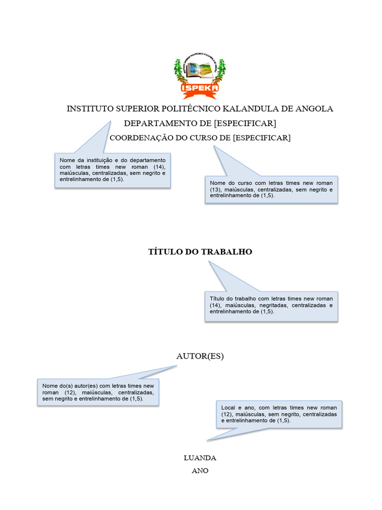 Modelo Do TFC | PDF | Abstract (resumo) | Caixa alta e caixa baixa