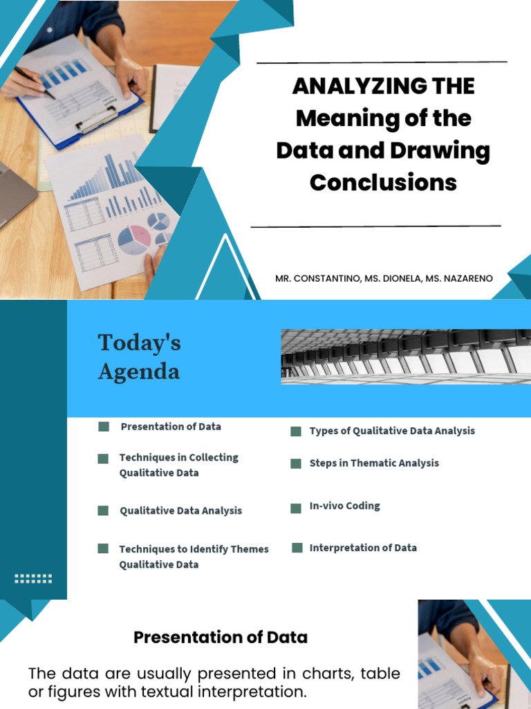Chapter 4 Analyzing The Meaning of The Data and Drawing Conclusions 1 ...