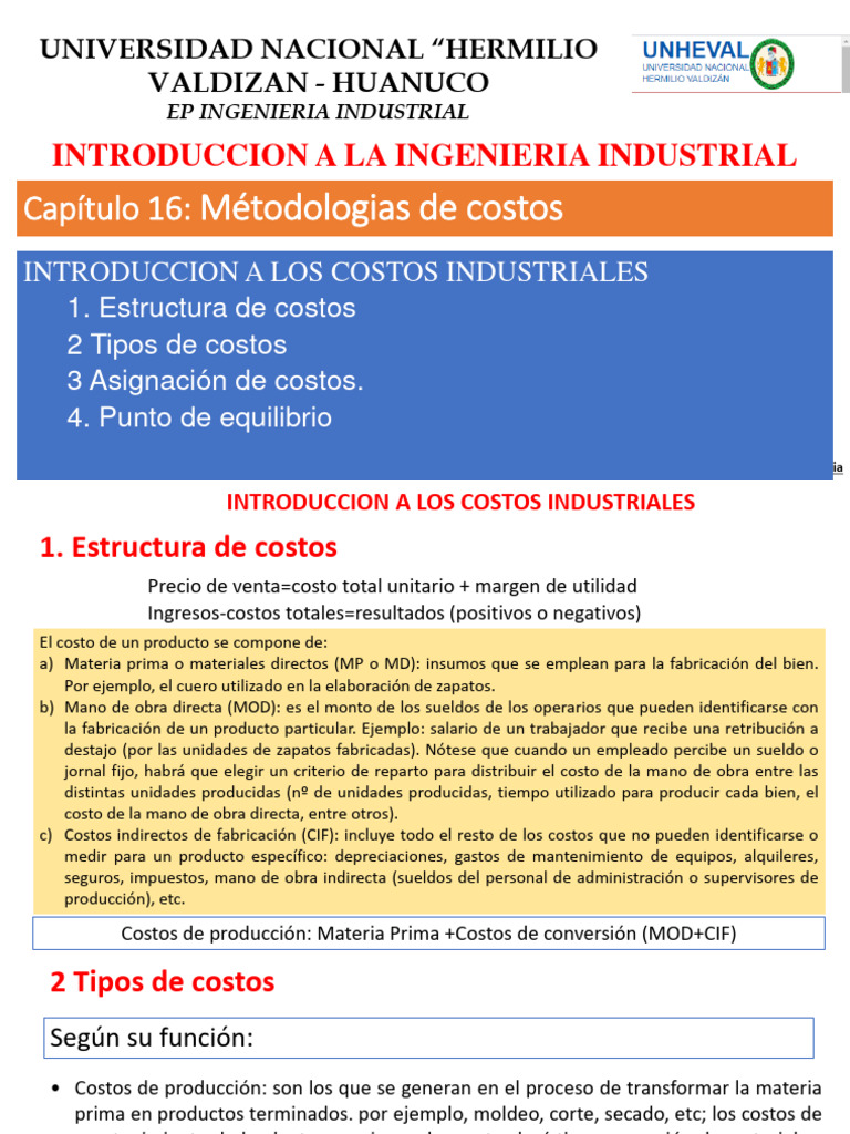 metodologia de costos (1) | PDF | Costo | Business