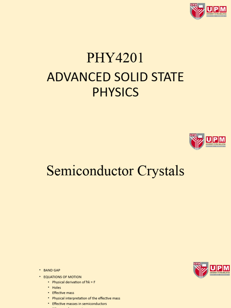 Semiconductor Crystal Part 1 (1) | PDF | Semiconductors | Band Gap