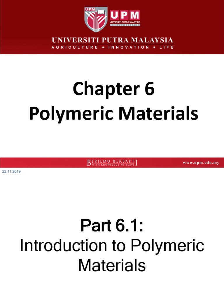Chapter 6 Polymeric Materials | PDF | Polymers | Cross Link
