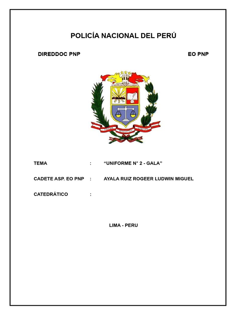 Uniforme N°2 - Gala | PDF | Perú | Corbata