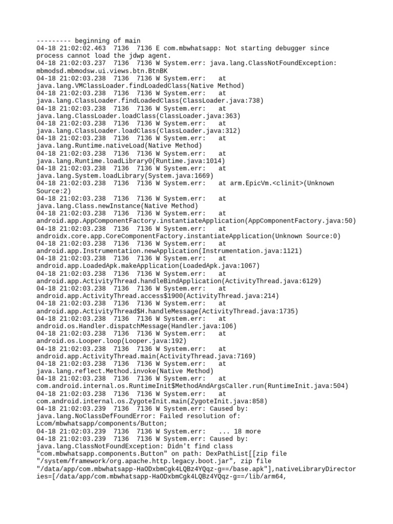 Logcat | PDF | Java (Programming Language) | Mobile App