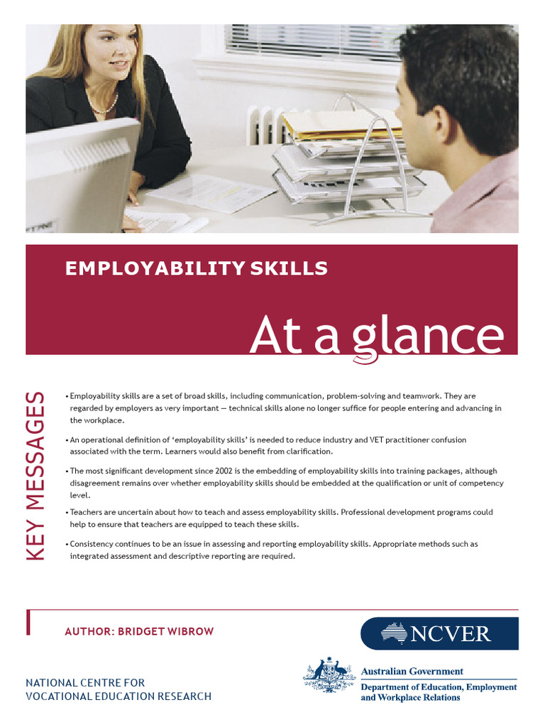 Employability Skills at a Glance | PDF | Vocational Education | Learning