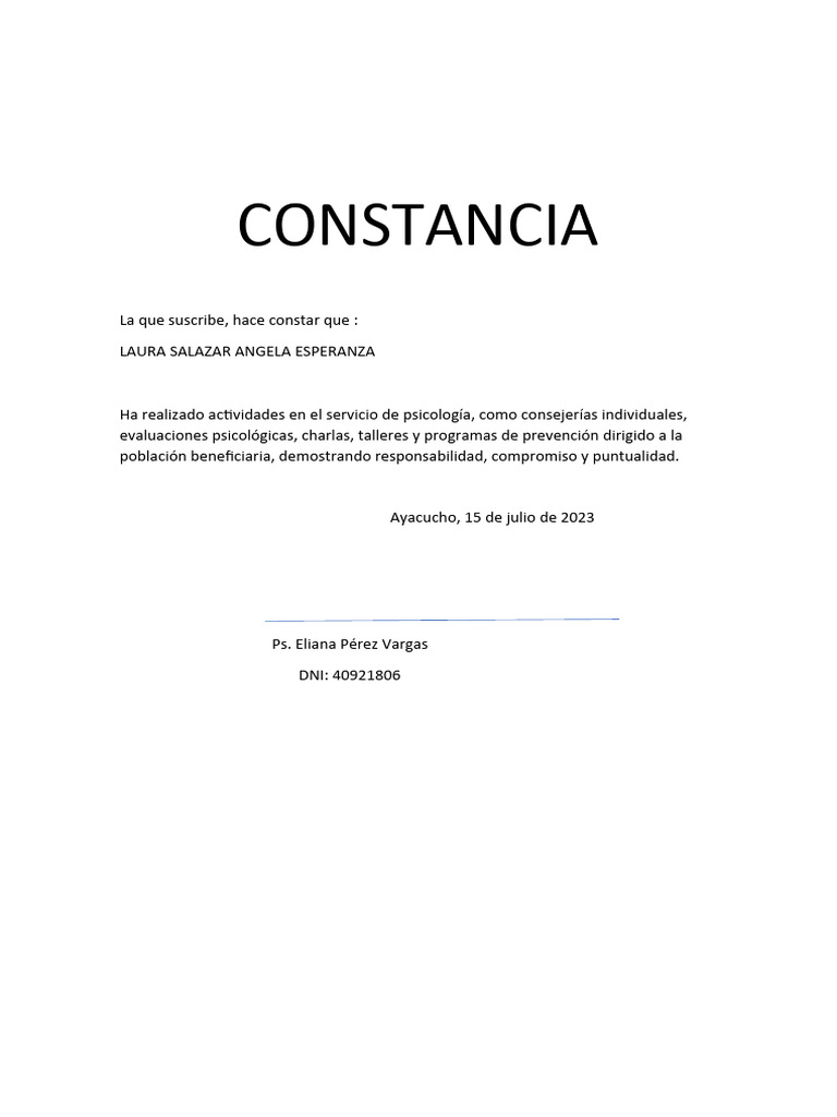 Modelo de Constancia-1 | PDF