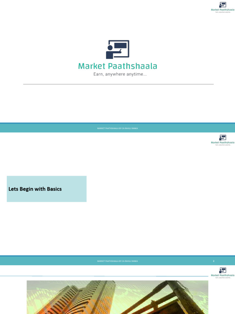 Prateek Dalal Stock Market | PDF | Technical Analysis | Market Trend