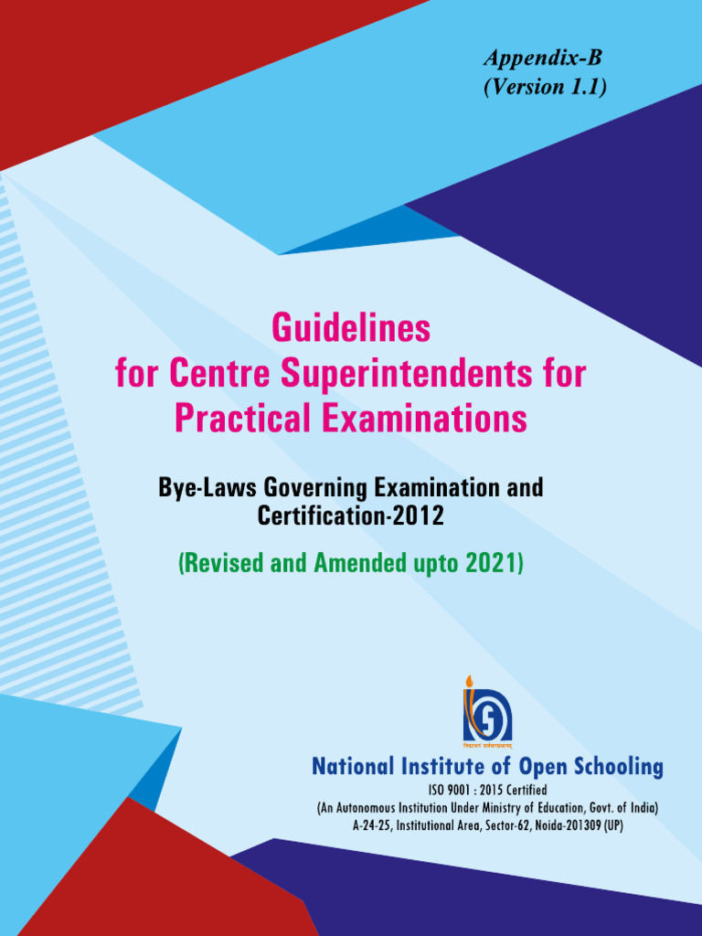 Guidelines For Centre Suptd (Practical) - Full - 04-09-2023 October-2023 Practical Exams ...
