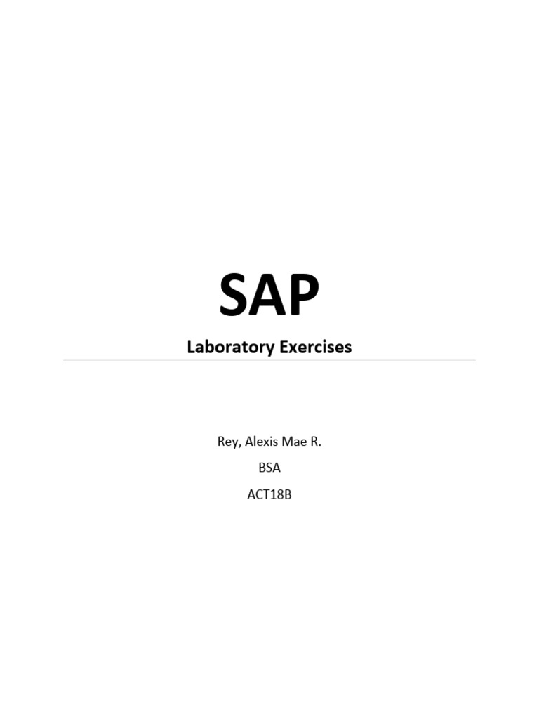 Sap Labexercises | PDF | Financial Accounting | Corporations