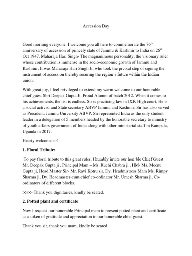 Accession Day (1) | PDF