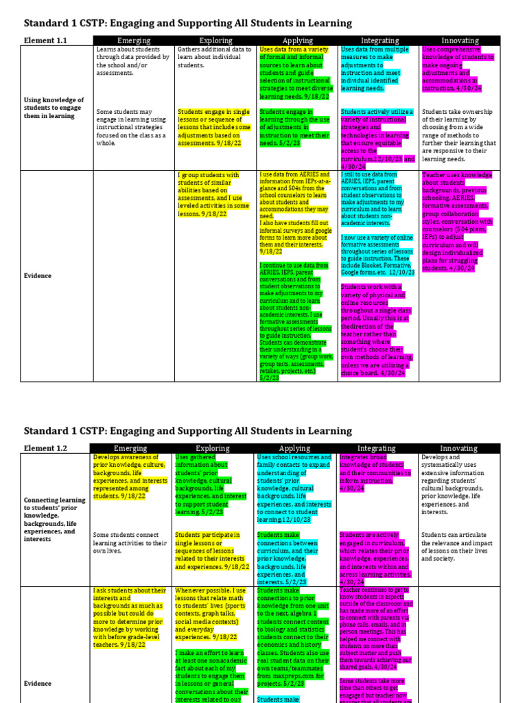 CSTP 1 Salamone 4.30.24 | Download Free PDF | Educational Assessment ...