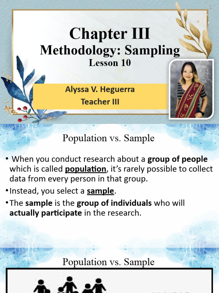 PR1 Lesson 10 Sampling | PDF | Sampling (Statistics) | Randomness PR1 Lesson 10 Sampling | PDF | Sampling (Statistics) | Randomness