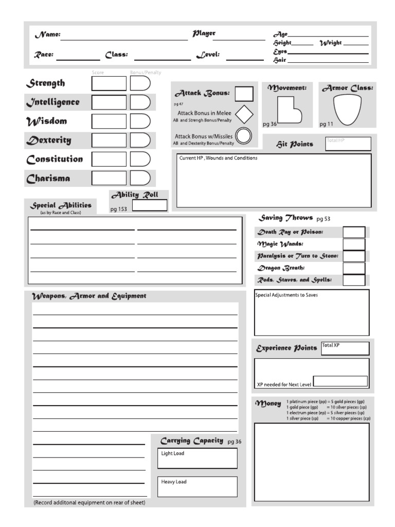 Character Sheet by James D Jarvis v5 3rded | PDF
