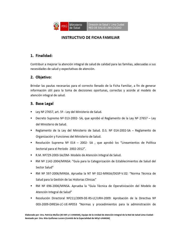 Instructivo Ficha Familiar | PDF | Violencia doméstica | Divorcio