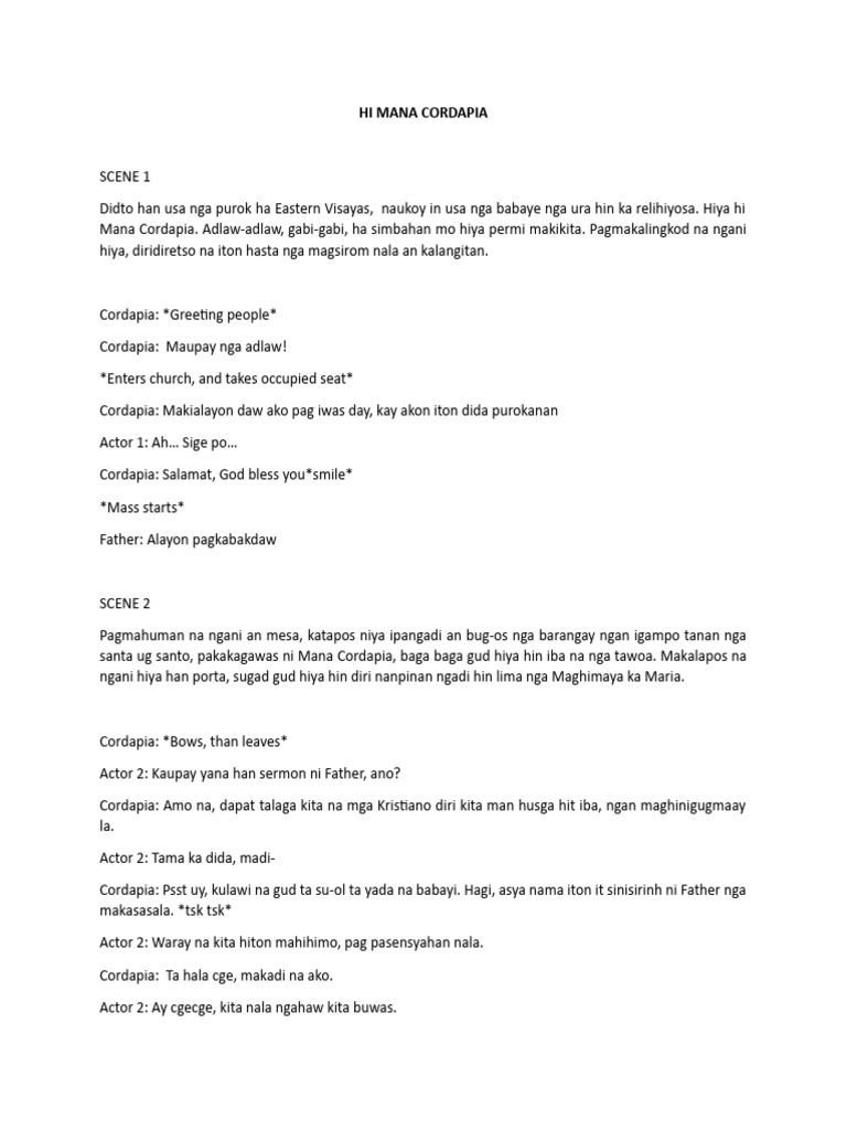 Hi Mana Cordapia | PDF