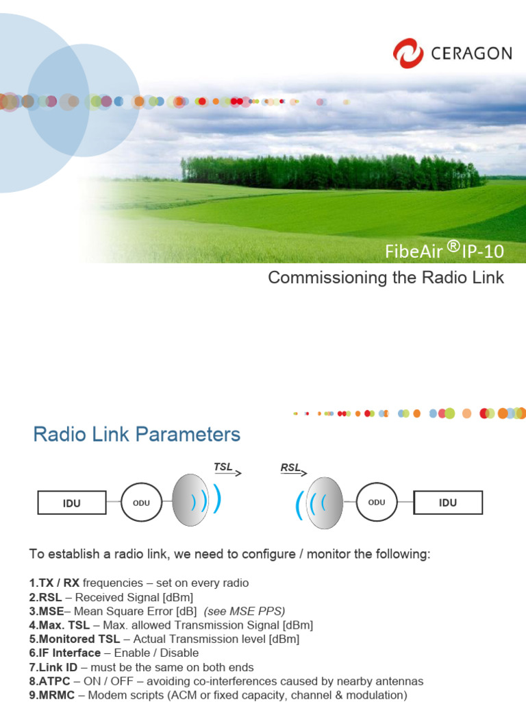 200 Ceragon Ip 10g Radio Presentation V2 2 Pdf Radio Modulation