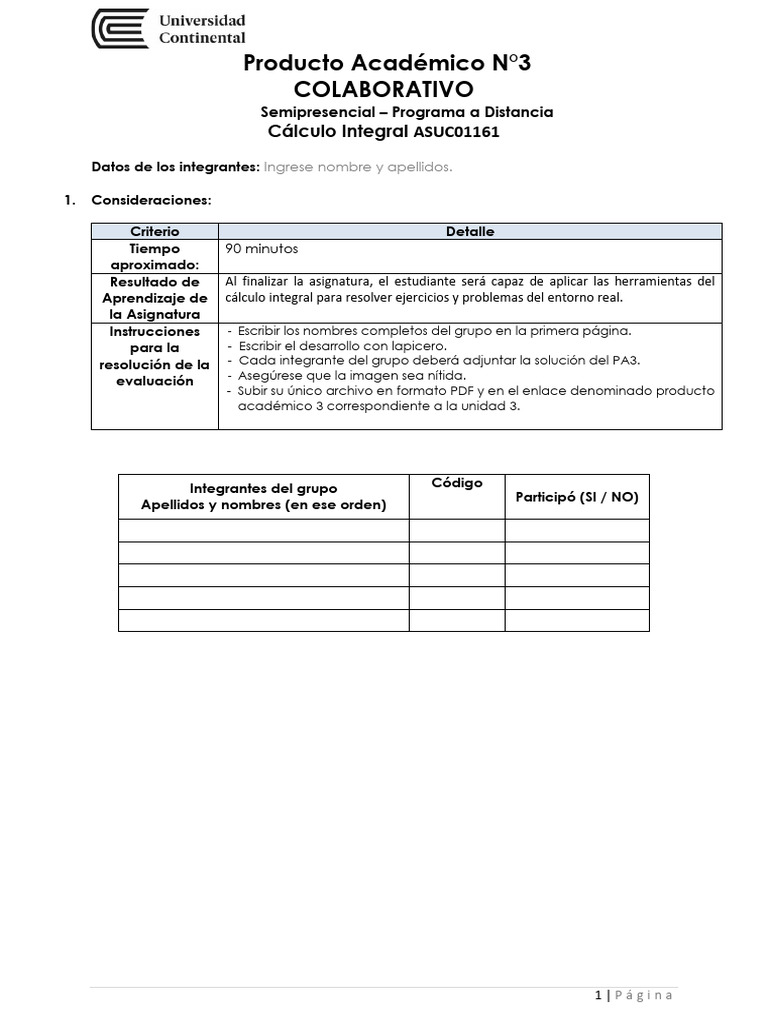 PA3_CÁLCULO INTEGRAL | PDF | Integral | Curva
