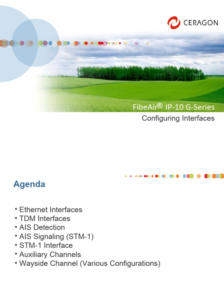 210 - Ceragon - IP-10G Interfaces - Presentation v1.2 | PDF | Electronics | Telecommunications