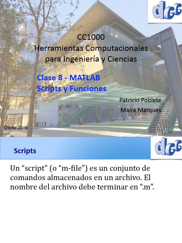 Clase 7 Matlab Scripts y Funciones | PDF | Ecuaciones | Objetos matemáticos
