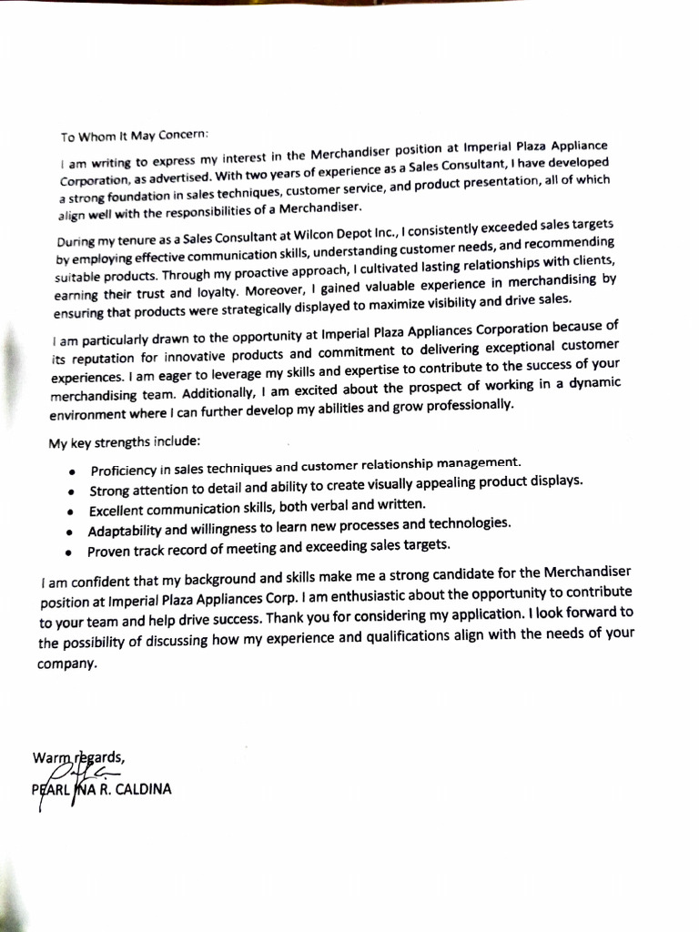 Application letter | PDF