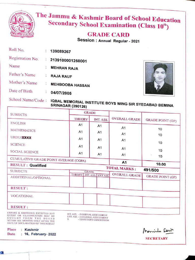 Matriculation (1) - Compressed | PDF | Educational Stages | Educational Assessment And Evaluation
