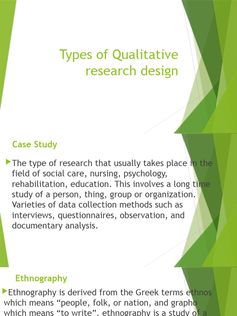 Types of Qualitative Research Design | PDF | Social Science | Self ...
