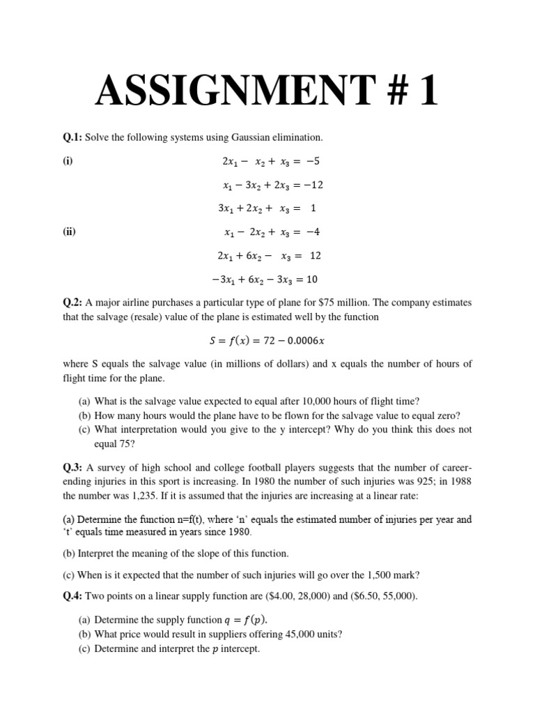 Assignment 1 | PDF | Demand | Prices