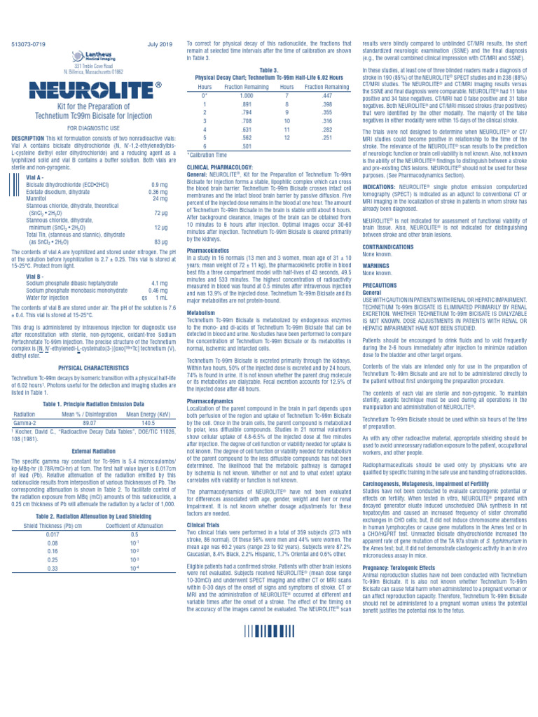 ECD PIL Package Insert | PDF | Pharmacokinetics | Thin Layer Chromatography