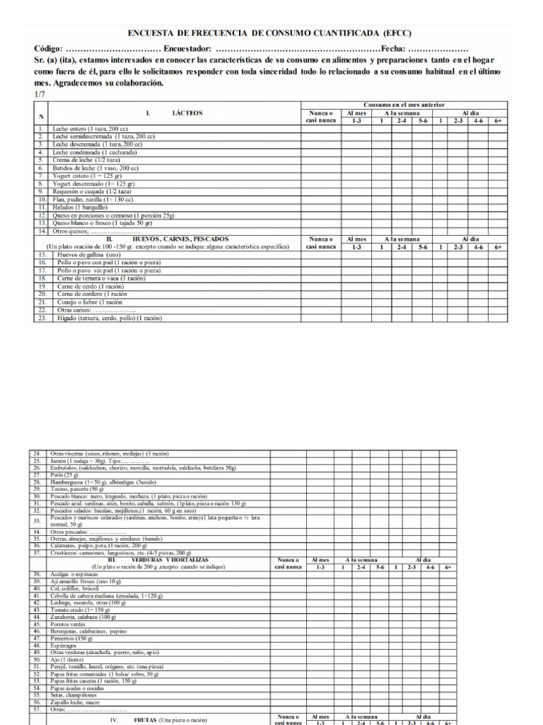 S02 - s2 Material Complementario Frecuencia de Consumo de Alimentos | PDF