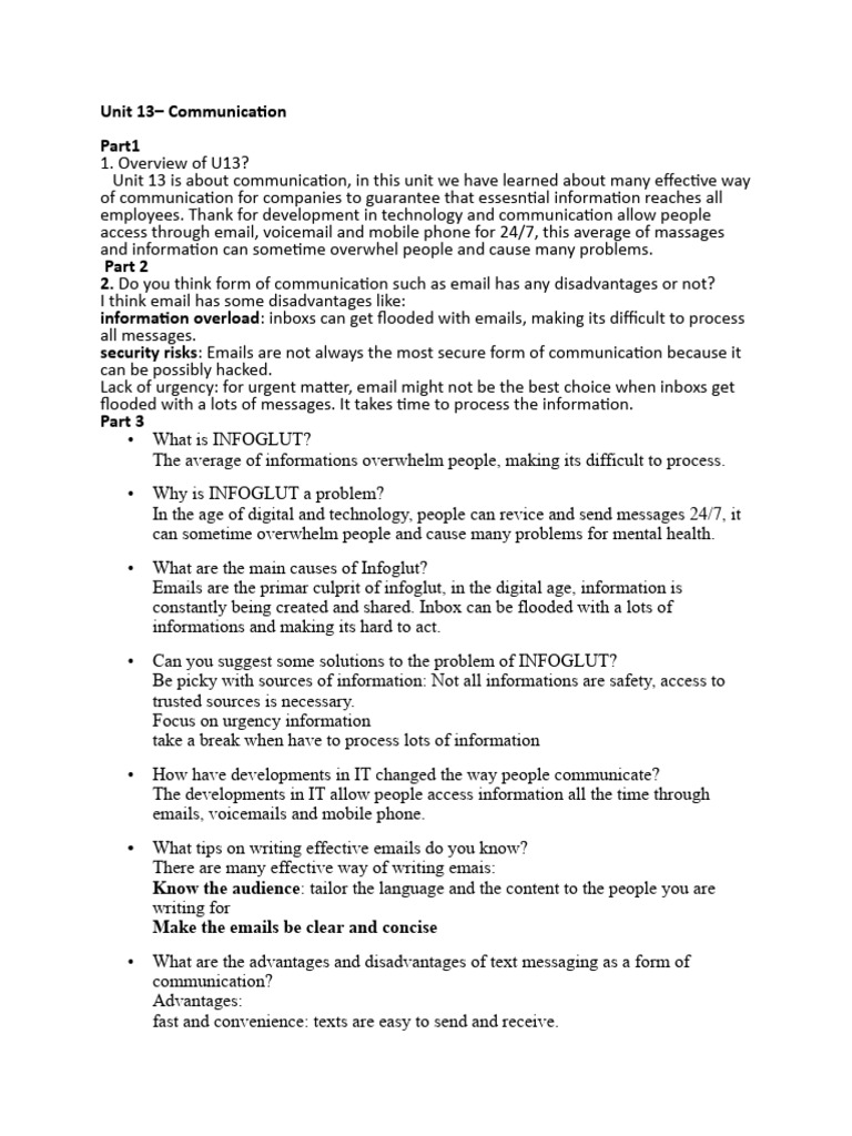 Unit-13-Communication-1 | PDF | Communication | Cyberspace