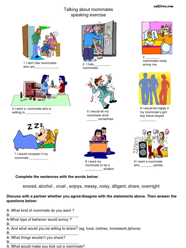 Finding A Roommate Speaking Exercise | PDF | Self-Improvement