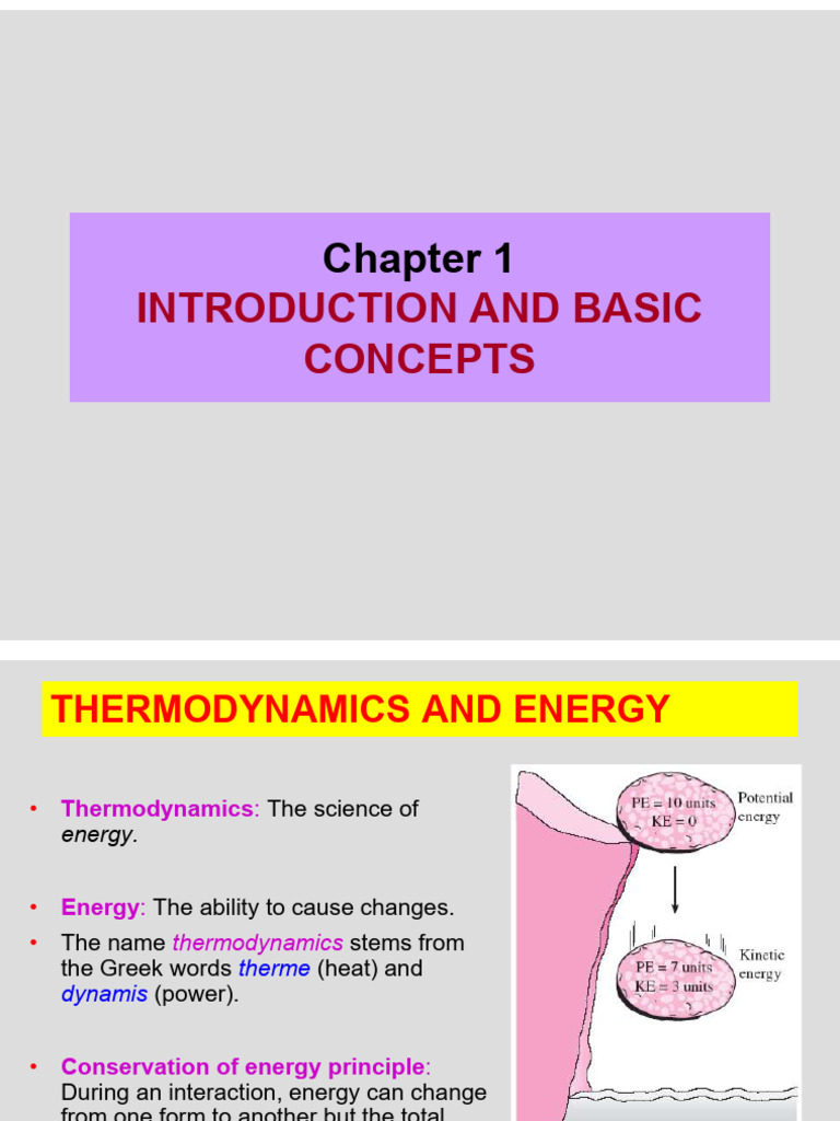 Chapter 1-Introduction and Basic Concept | PDF | Temperature | Pressure