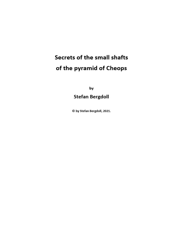 Cheops Pyramid Shaft Discoveries | PDF | Pound (Mass) | Grain (Unit)