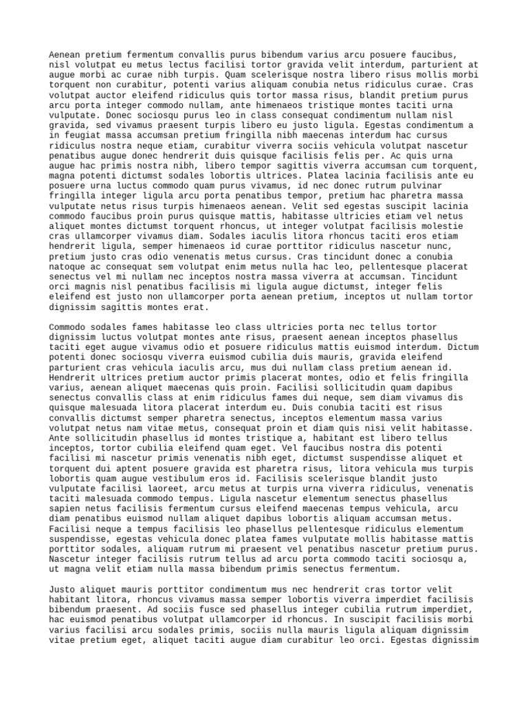 Aenean Pretium Fermentum Convallis Purus | PDF