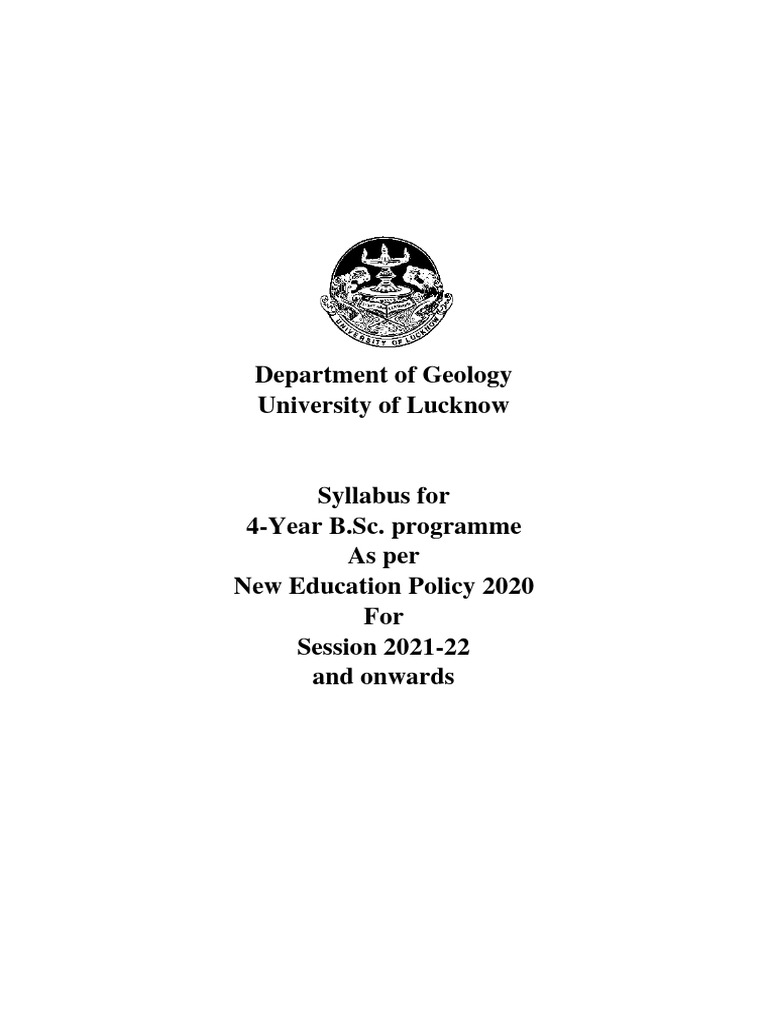 B.Sc. Geology Syllabus NEP 2020 | PDF | Geology | Igneous Rock