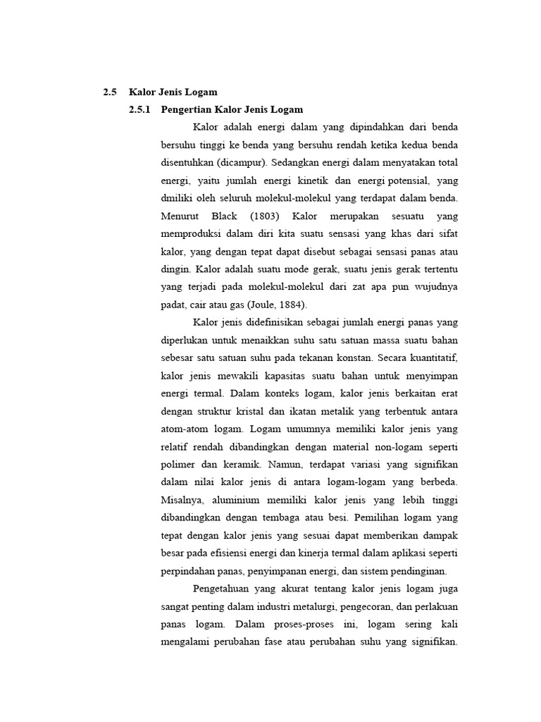 Kalor Jenis Logam K15 | PDF