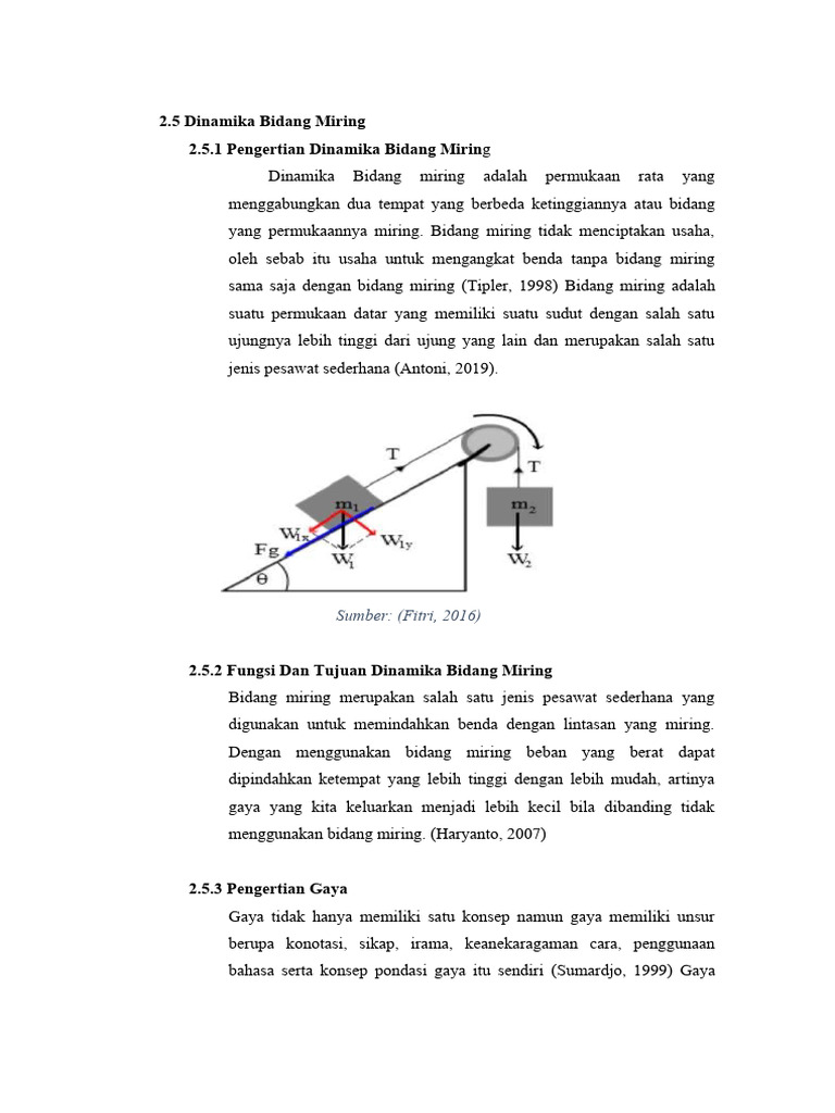 Dinamika dan Gaya Bidang Miring | PDF