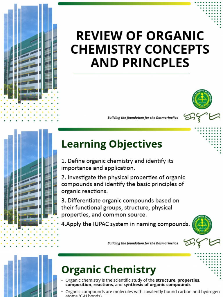 Organic Chemistry Concepts Overview | PDF | Organic Compounds | Ester