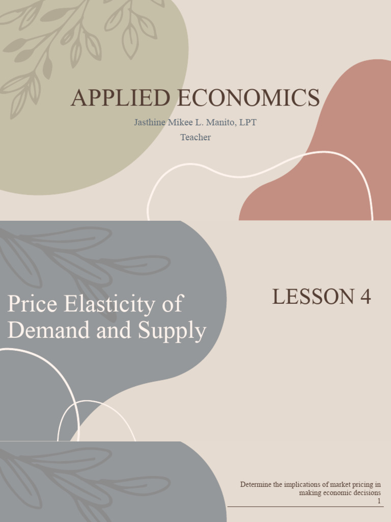 LESSON-4-PART-II | PDF | Demand | Price Elasticity Of Demand