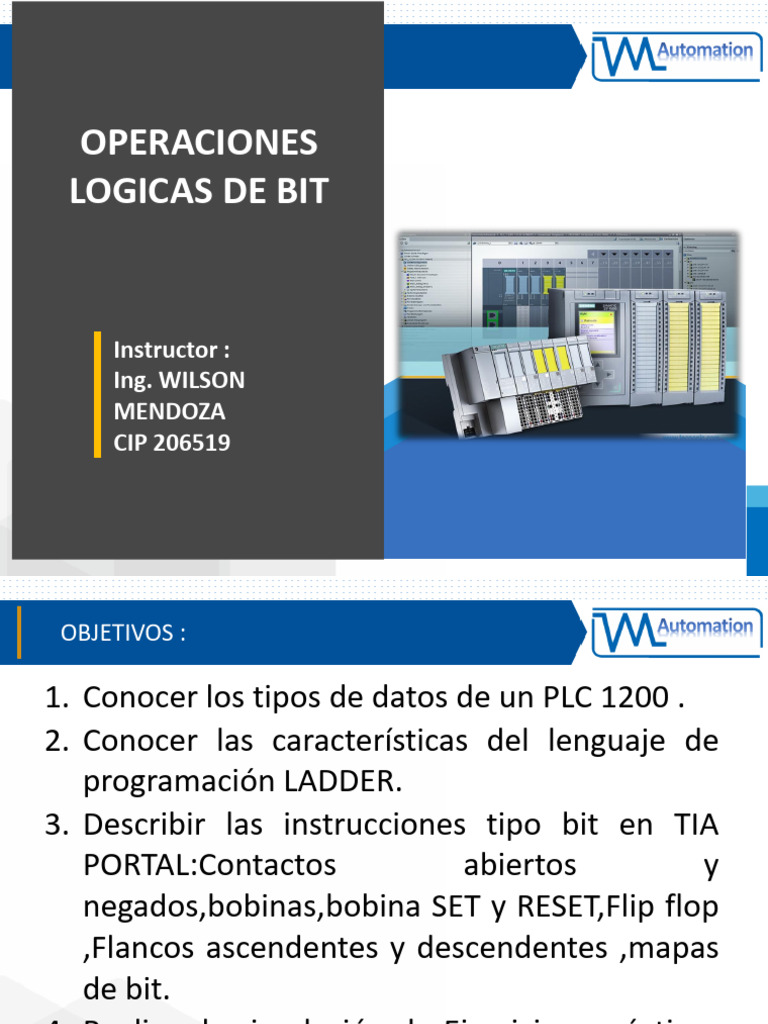 Operaciones Lógicas en PLC 1200 | PDF | Poco | Ciencias de la Computación