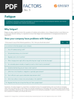 Fatigue Risk Index Calculator Guide | PDF | Spreadsheet | Microsoft Excel