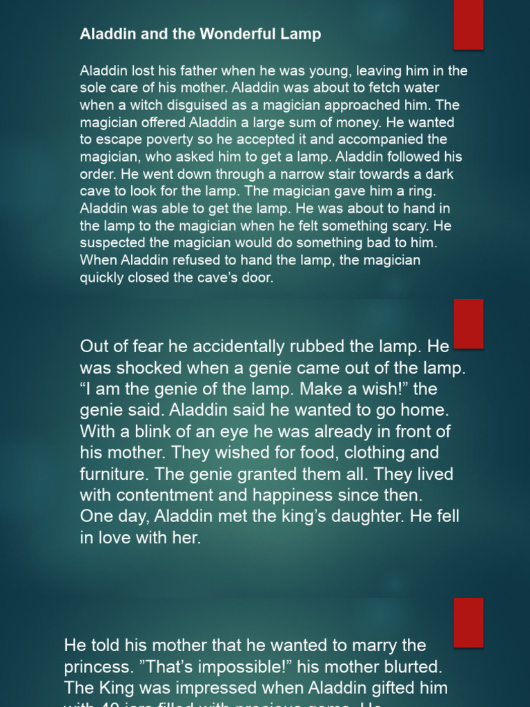 Aladdin's Magical Adventure Unfolds | PDF