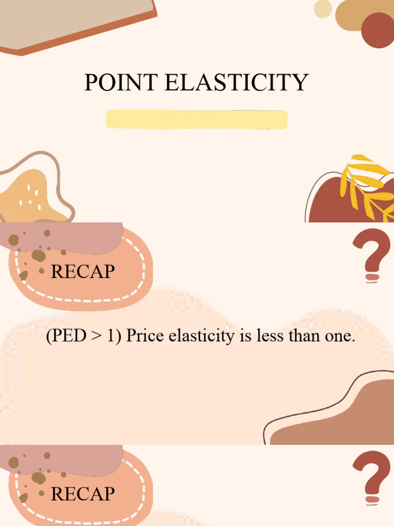 Point Elasticity | PDF | Price Elasticity Of Demand | Supply (Economics)