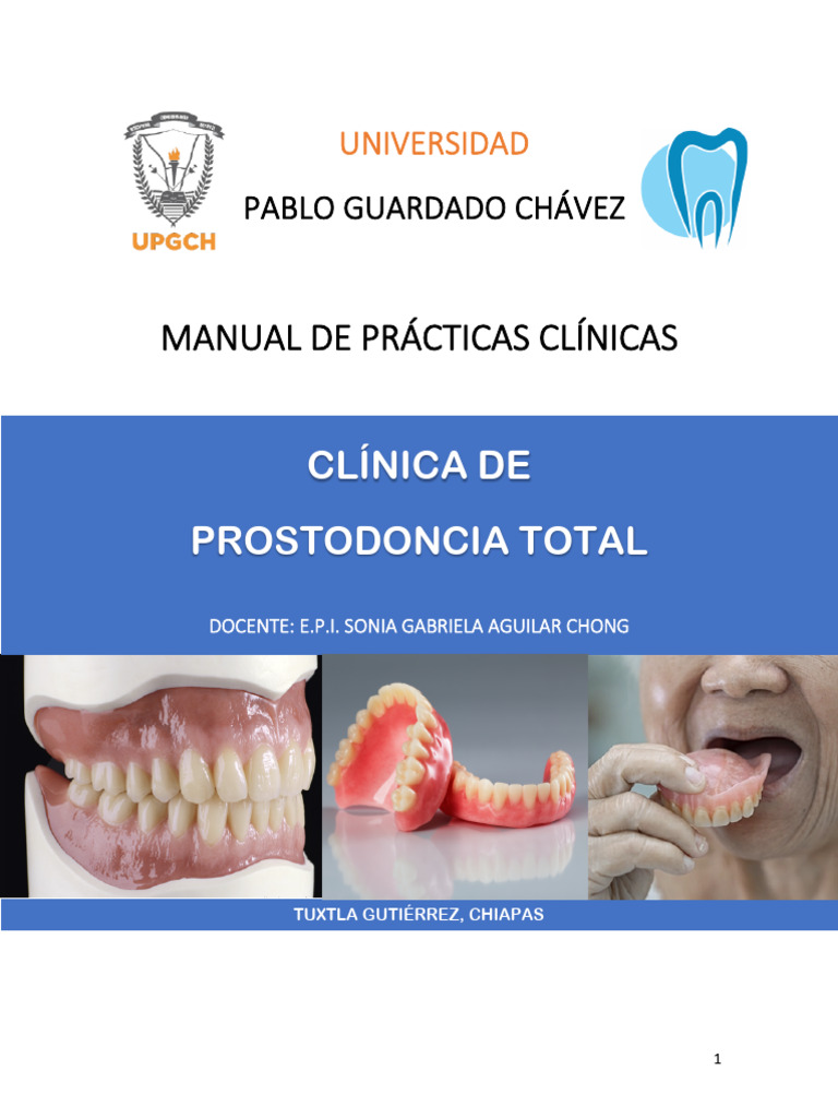 Manual de Prácticas en Prostodoncia Total | PDF | Evaluación | Odontología