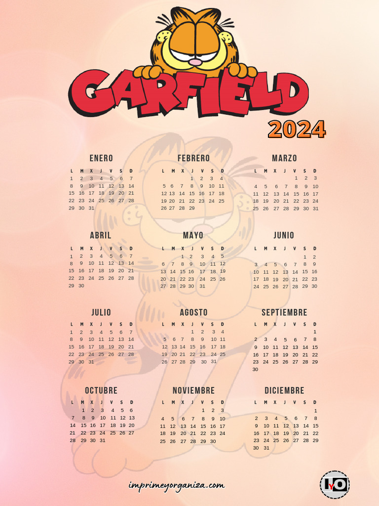 Calendario Garfield 2024 | PDF | Pandemia